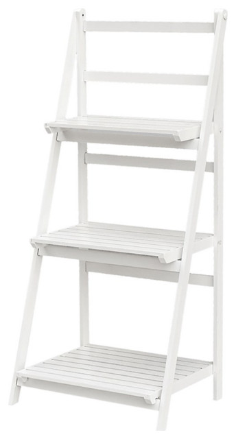 Gallerie Decor Natural Spa Transitional Bamboo Folding Towel Ladder in ...