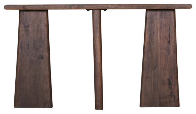 Lasso Wood Brown Rectangular Console Table - Rustic - Console Tables ...