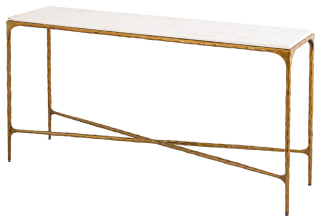Seville Forged Console Table - Antique Brass - Contemporary - Console ...