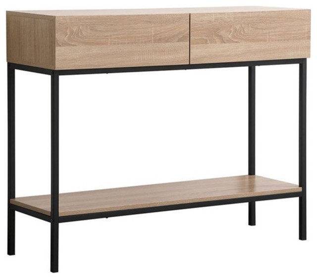 Elegant Decor Emerson 42" Metal and MDF Console Table in Black ...