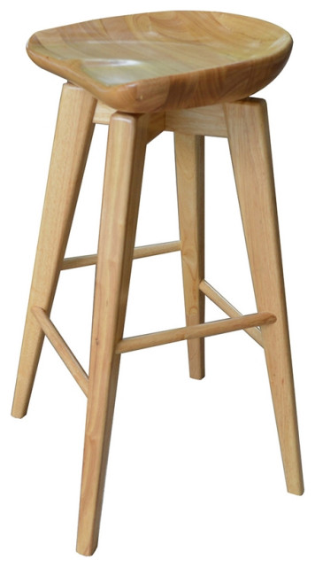 24" Bali Swivel Stool, Natural - Midcentury - Bar Stools And Counter ...