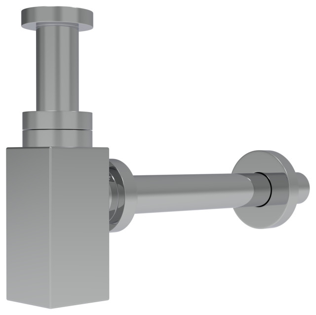 CastelloUSA 1.5" Square Bottle Adjustable Brass P-Trap - Modern ...