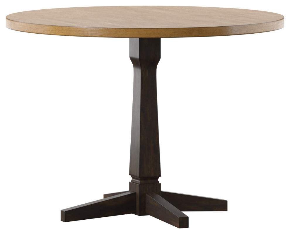 Axel Round Two-Tone Dining Table - Traditional - Dining Tables - by ...