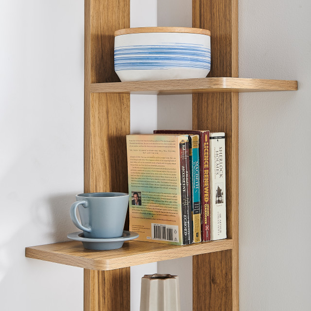 Danya B. Alvar Corner 4-Tier Floating Ledge Column Wall Shelf ...