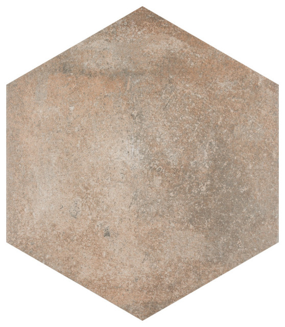 Boston Ferro Hex Crema Porcelain Floor and Wall Tile - Contemporary ...