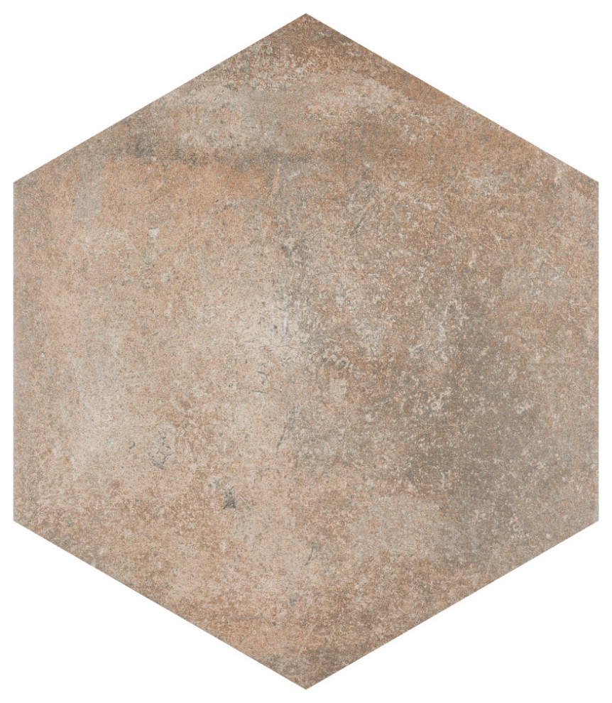 Boston Ferro Hex Crema Porcelain Floor and Wall Tile - Contemporary ...