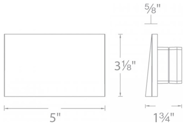 LED Horizontal Scoop Step and Wall-Light 277V Amber, White - Modern ...