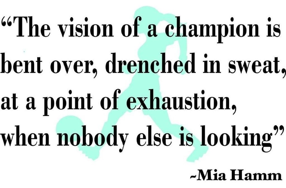 The Vision Of A Champion Is Bent Over, Drenched In Sweat Decal, 15x12 ...