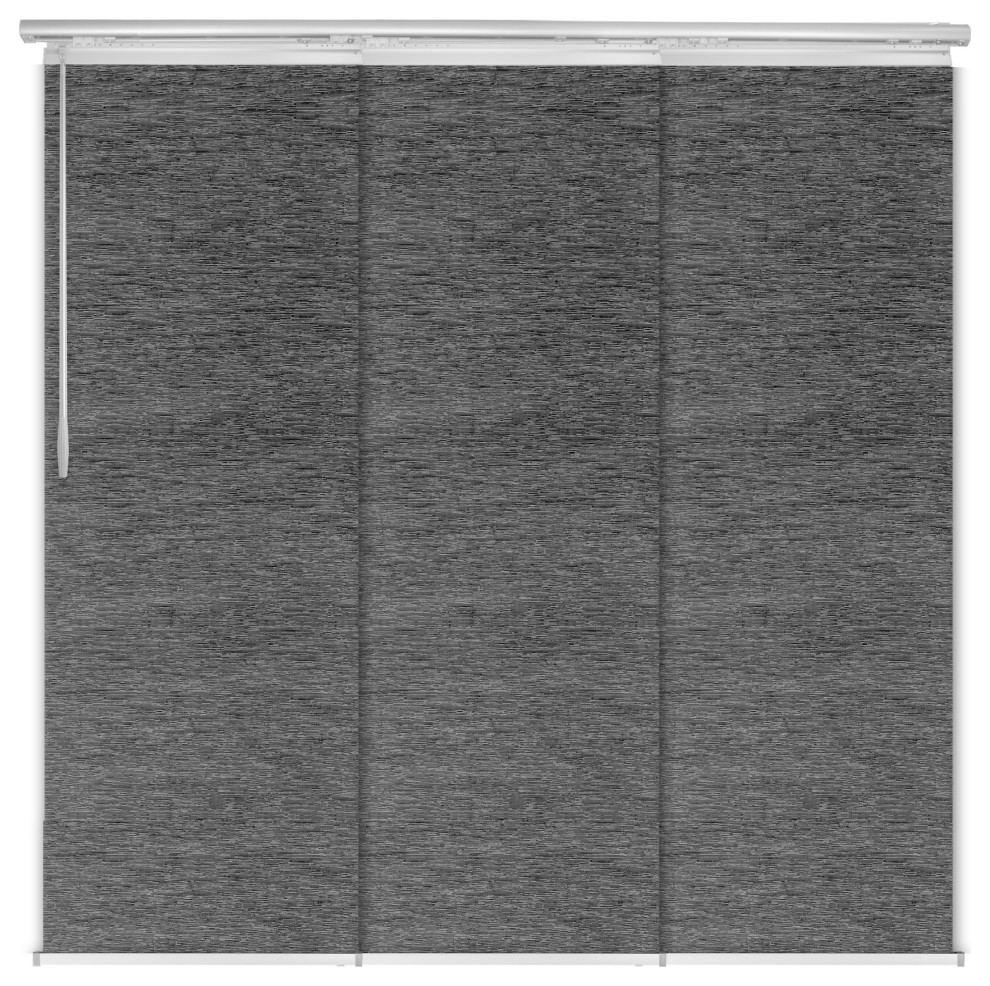 Ember Lead 3-Panel Track Extendable Vertical Blinds 36-66"W, 91.4" H ...