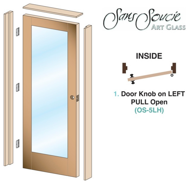 Pantry Door - Lenora - Primed - 28" x 80" - Book/Slab Door, 24" (2/0) x ...