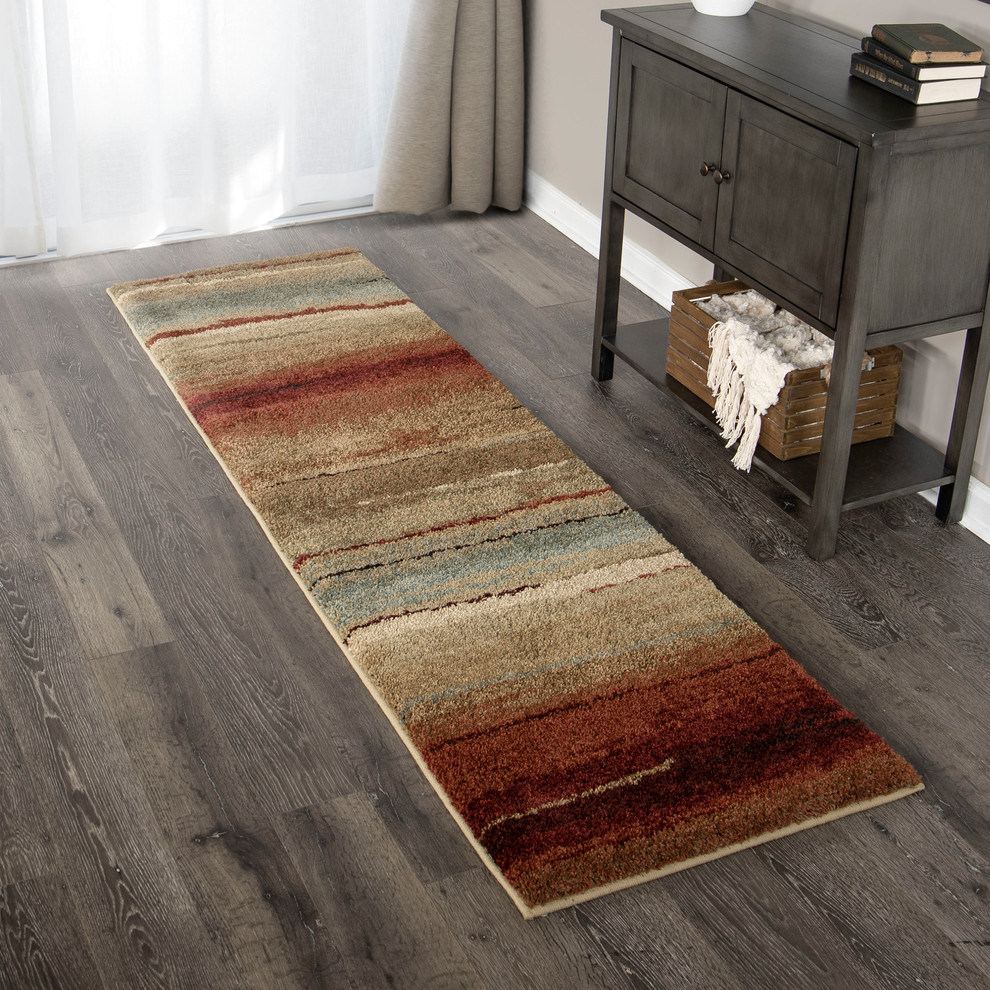 Orian Wild Weave Dusk to Dawn Shag Area Rug, 2'3"x8'0" - Contemporary ...