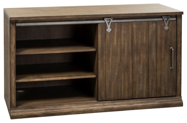 Stone Brook Medium Brown Computer Credenza - Transitional - Desks And ...