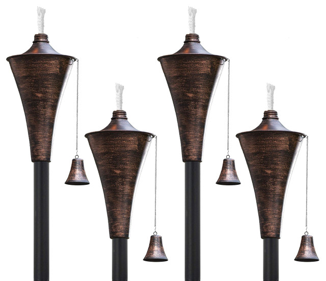 Oahu Tiki Style Torch With Pole and Snuffer - Transitional - Outdoor ...