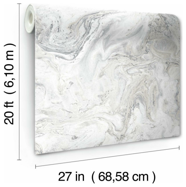 Oil & Marble Peel and Stick Wallpaper - Contemporary - Wall Decals - by ...