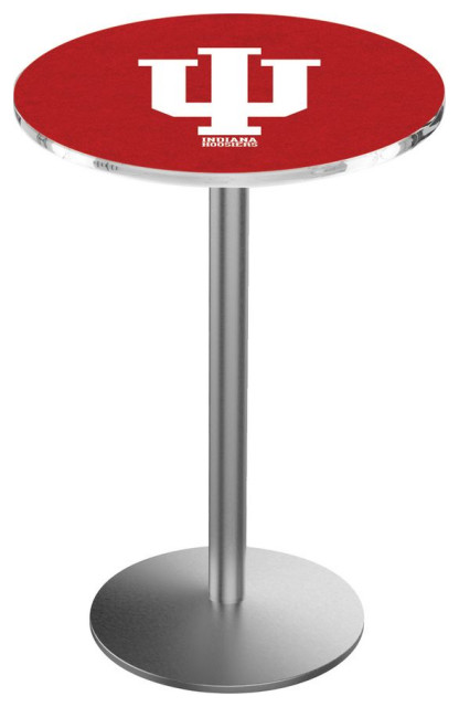 Holland L214 Indiana University 36x28" Pub Table - Stainless ...