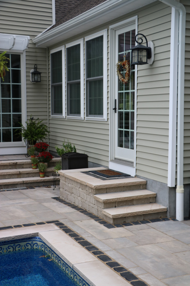 Unilock Pool Patio & Walkway (Indian Coast) - New York - by Landwork ...