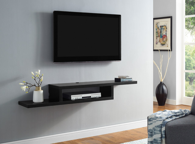 Asymmetrical Wall Mounted TV Console Entertainment Center Wall Decor 60 ...