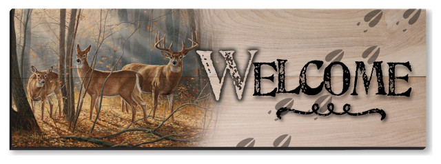 Welcome Wall Art, Woodland Splendor - Rustic - Novelty Signs - by House ...