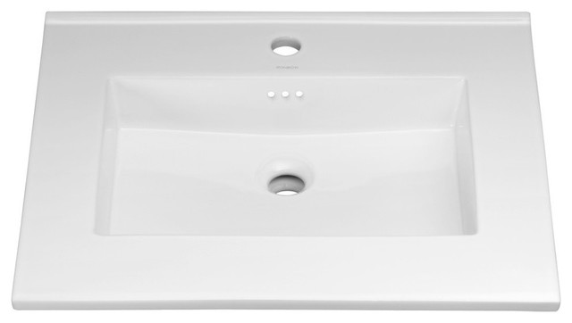 Ronbow Essentials Larisa 24" Ceramic Sink Top With Single Faucet Hole ...