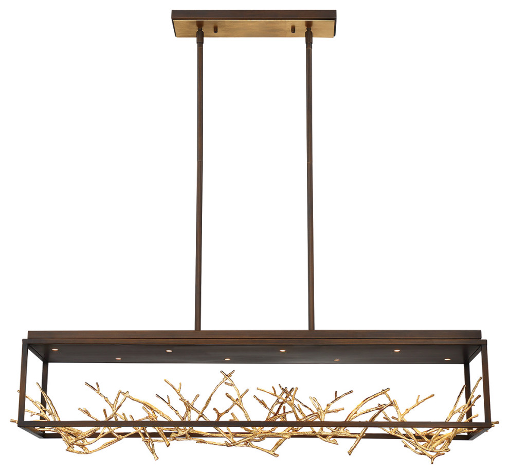 Contemporary 8 Light Rectangular LED Chandelier - Contemporary ...