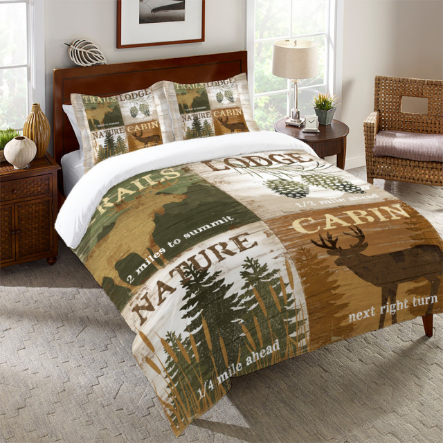 Laural Home Nature and Lodge Standard Comforter Sham, 22" X 30 ...