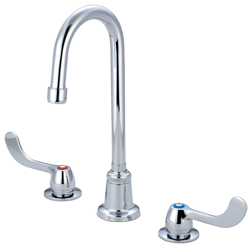 Central Brass Two Handle Concealed Ledge Kitchen Faucet - Contemporary ...