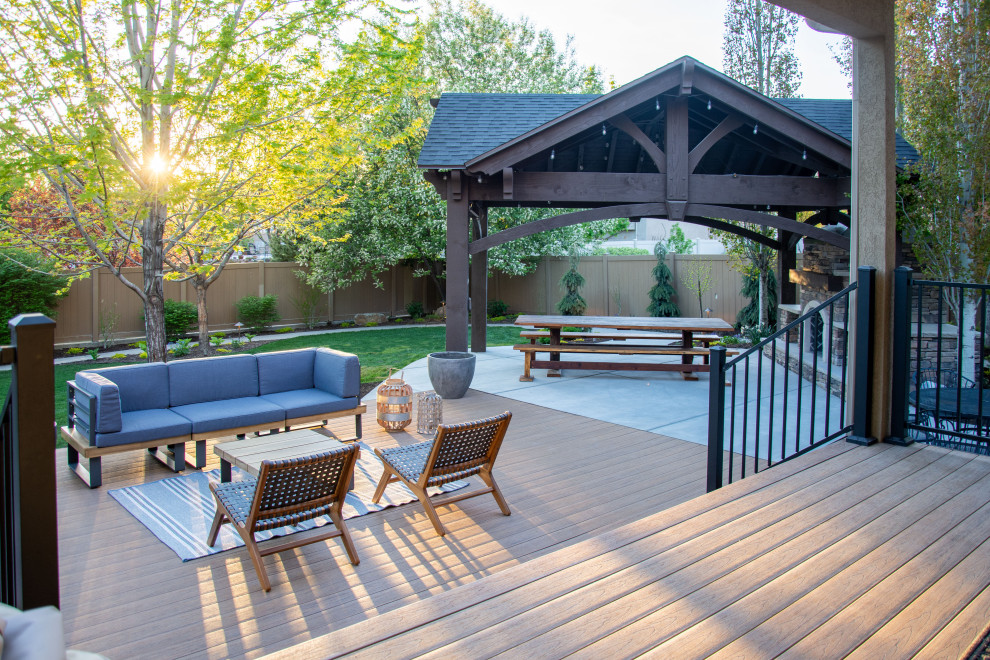 Entertainment Size | 3rd Gable Timber Frame Pavilion Kit & Deck - Salt ...