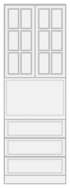Oven Cabinet 33w x 96h 24d 6Panel - Transitional - Kitchen Cabinetry ...