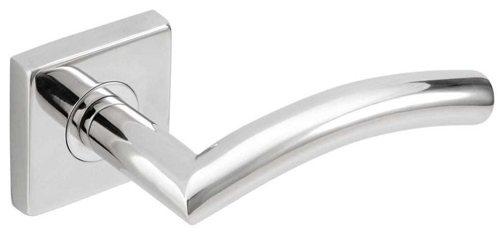 Brussels Lever, Tubular Passage, Backset, Satin Stainless Steel, 2-3/8 ...