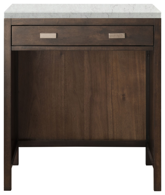 30" Free-standing Countertop Unit, Acacia Eternal Jasmine Pearl Quartz ...