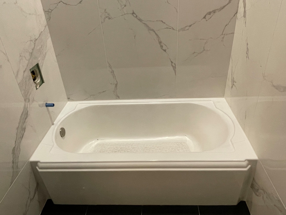 BATHROOM - 24 x 48 Statuary Porcelain Tub / Shower Wall Tile with ...
