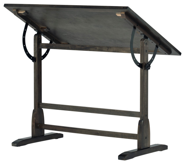 SD Studio Designs Vintage Wood Drafting Table - Distressed Black ...