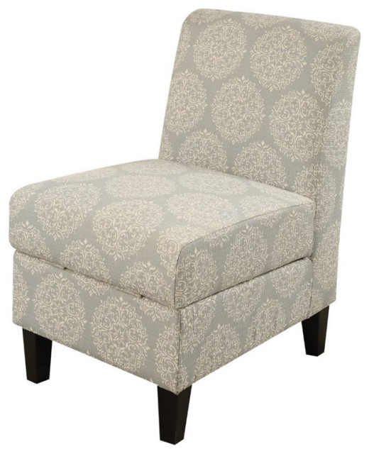 ACME Ollano II Storage Accent Chair in Hexagon Pattern - Traditional ...