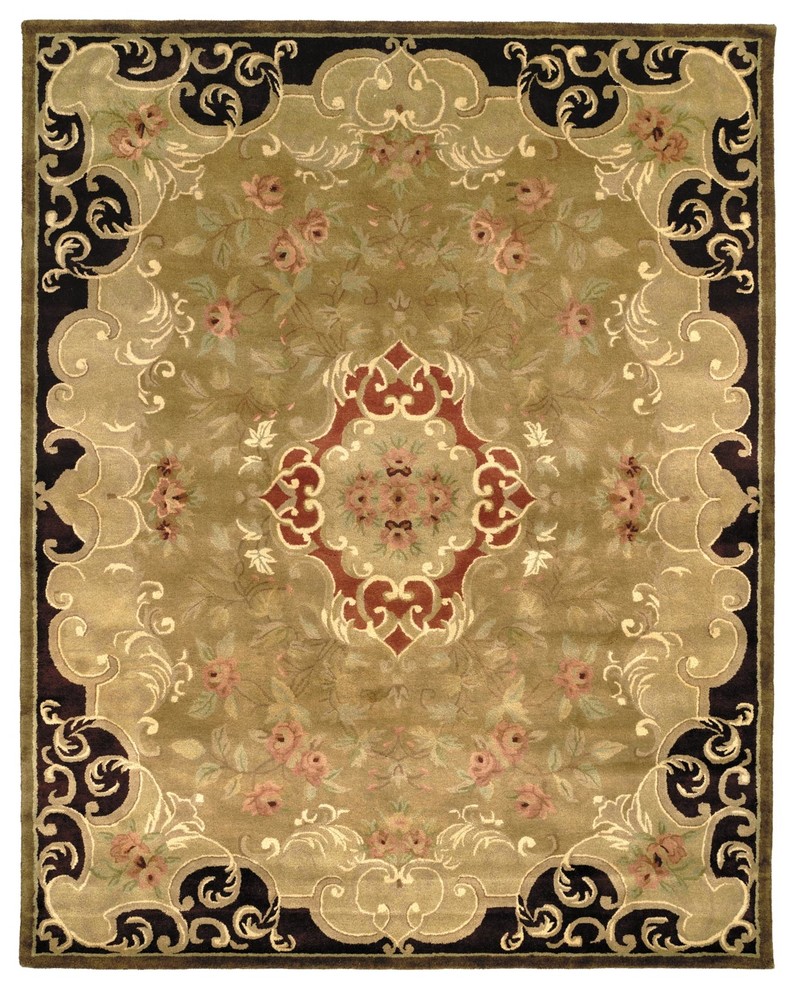 Classic Yellow/Black Area Rug CL234B, 2' x 3' - Area Rugs - by zopalo ...
