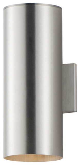 Maxim Outpost 2-Light Outdoor Wall Mount 26108AL, Brushed Aluminum ...