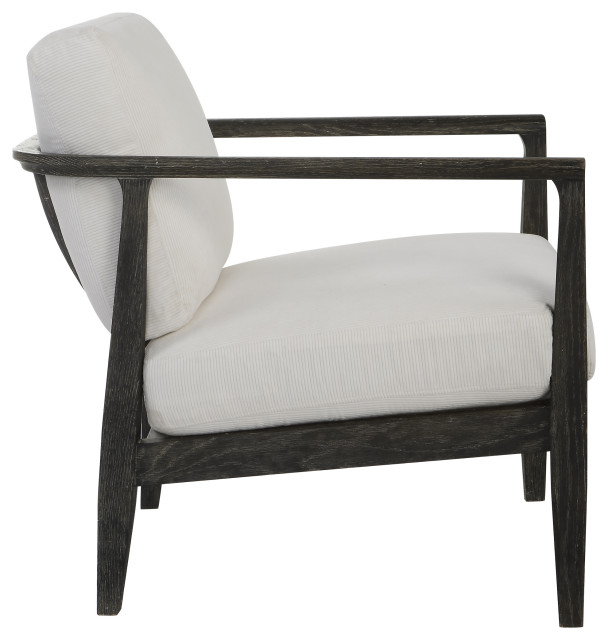 Uttermost Brunei White Accent Chair - Midcentury - Armchairs And Accent ...