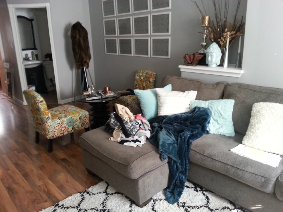 Long living room, divided