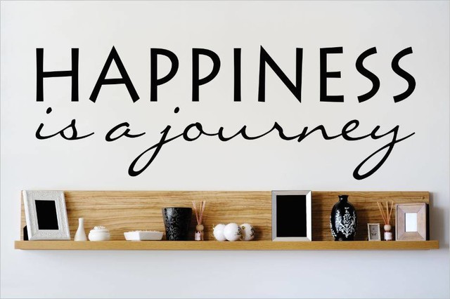 Decal Vinyl Wall Sticker, Happiness Is A Journey Quote, 12x30", 12X30 ...