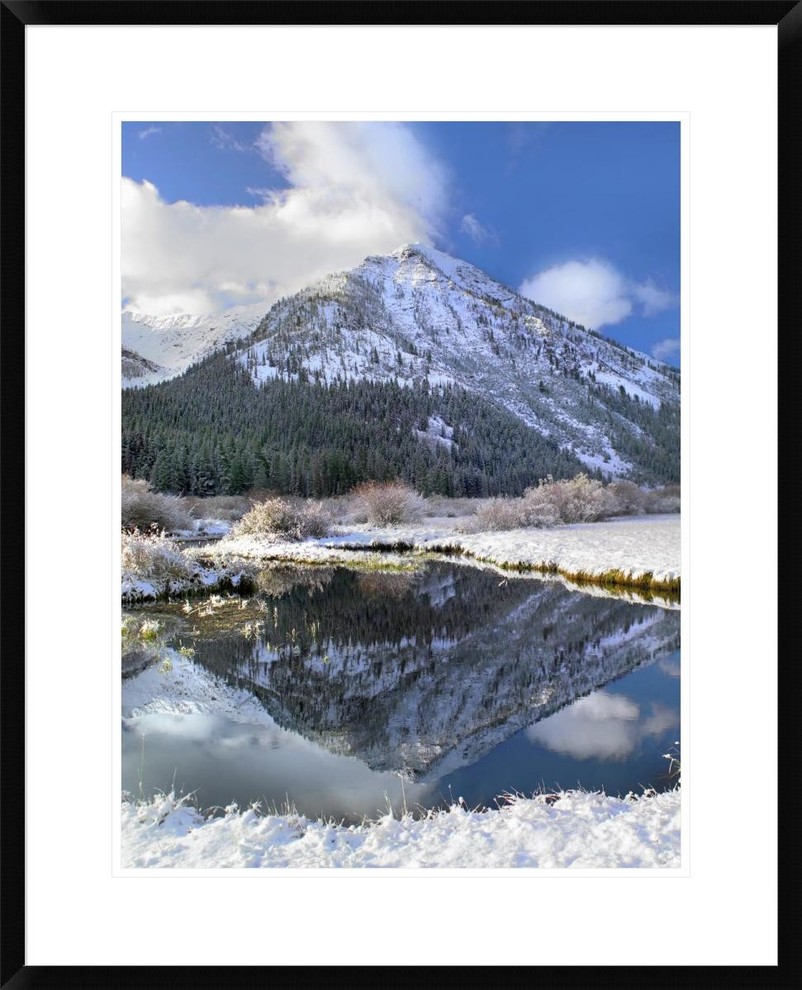 "Phi Kappa Mountain reflected in river, Idaho" by Tim Fitzharris, 20x24 ...