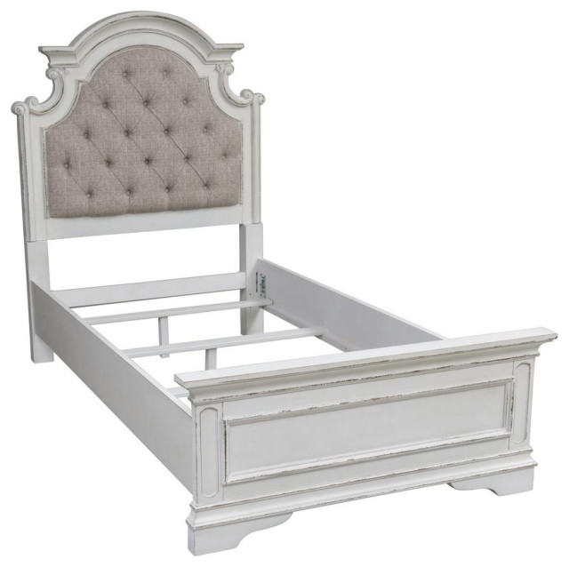 Twin Upholstered Bed (244-YBR-TUB) - Contemporary - Platform Beds - by BisonOffice | Houzz