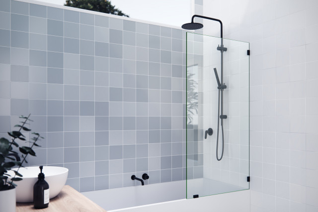 58.25"x31" Frameless Shower Bath Fixed Panel - Contemporary - Shower ...
