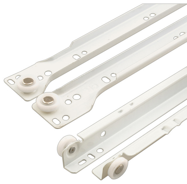 White, Bottom-Mount Drawer Slides, 1-Pair - Traditional - Cabinet And ...