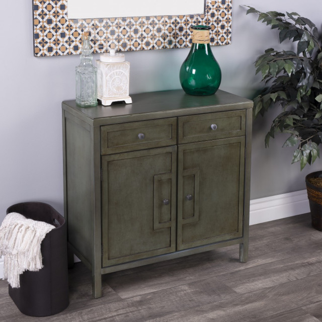 Imperial Green Console Cabinet - Farmhouse - Accent Chests And Cabinets ...