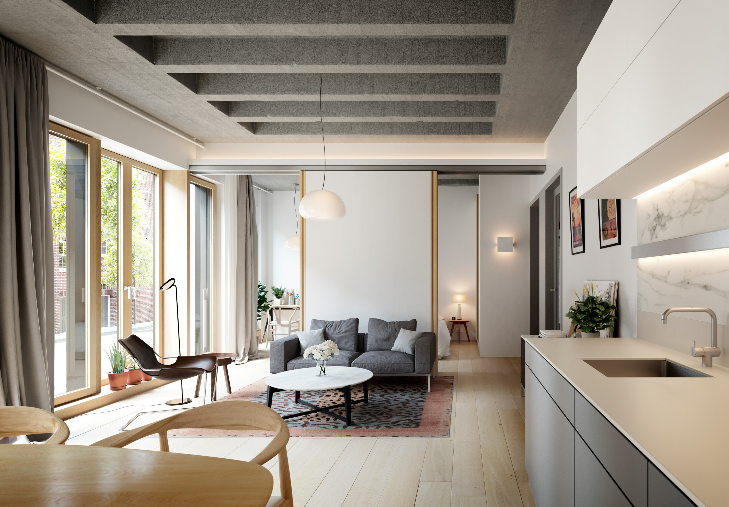 Exposed Concrete Ceiling