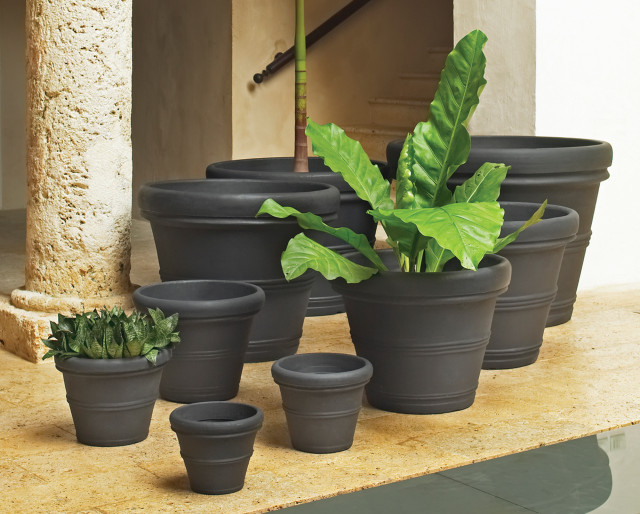 Brunello Planter, 14" - Traditional - Outdoor Pots And Planters - by ...