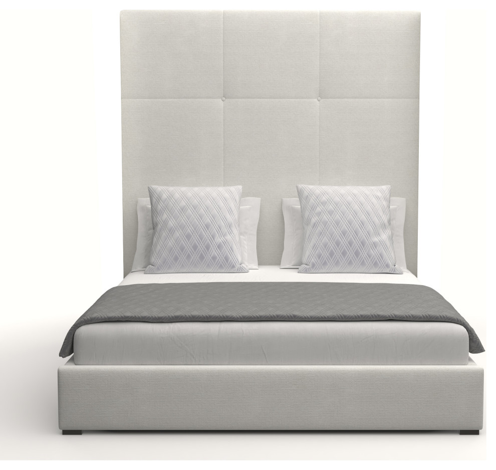 Nativa Interiors Moyra Simple Tufted Bed, Queen - Transitional - Panel ...