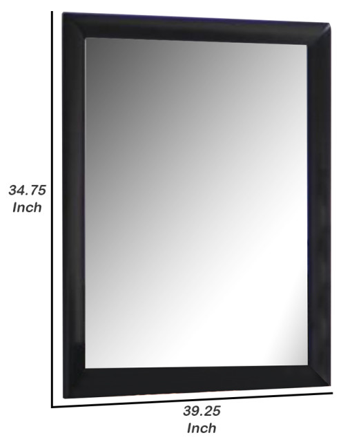 Contemporary Landscape Mirror, Black - Transitional - Wall Mirrors - by ...