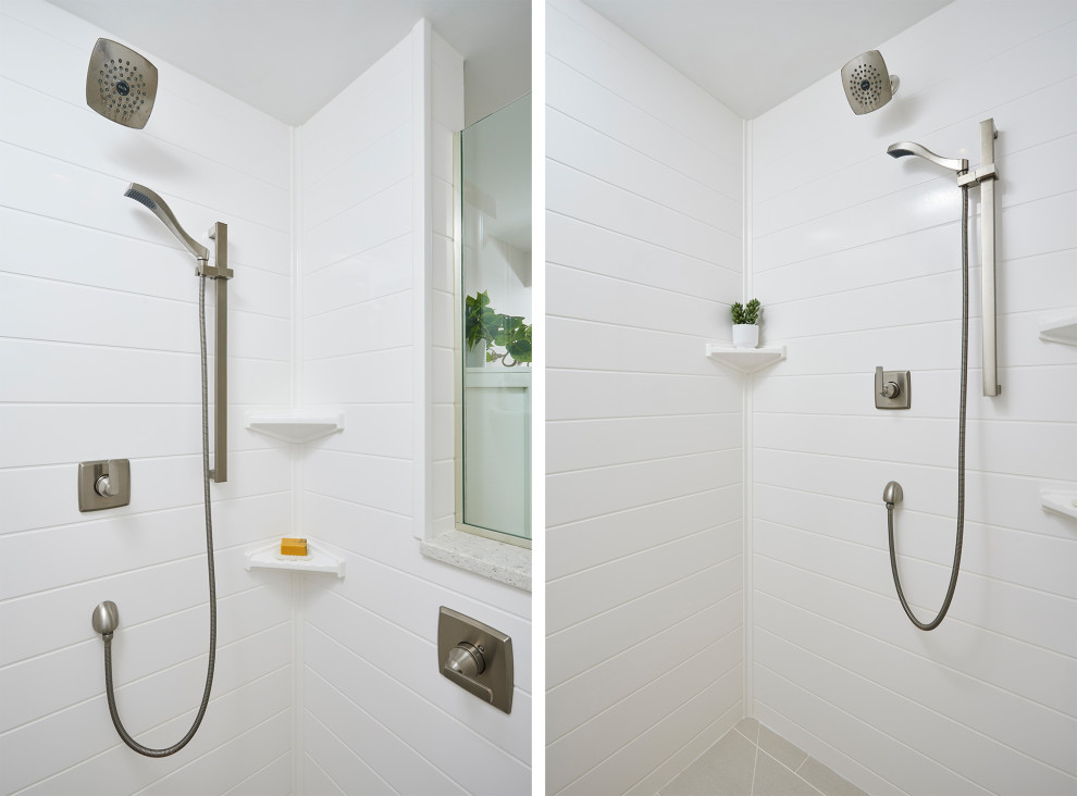 Craftsman Style bath Renovation - Midcentury - Bathroom - Minneapolis ...