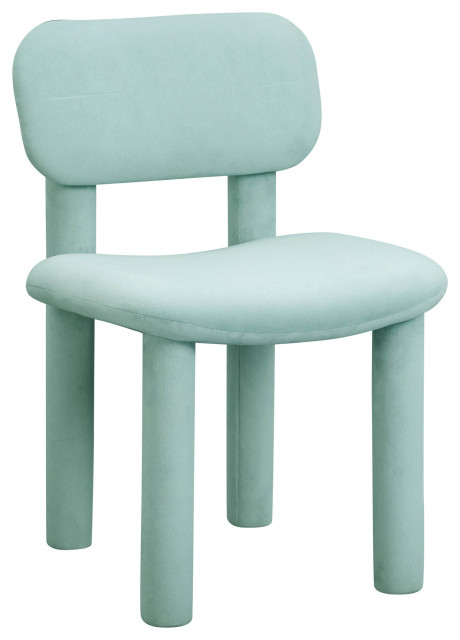 Elise Pale Blue Velvet Dining Chair Light Blue - Contemporary - Dining ...