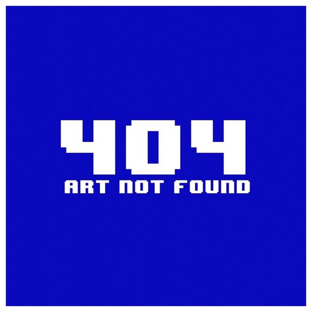 "Virtual Messages in the Real World - 404 Square Blue" Paper Art, 20 ...